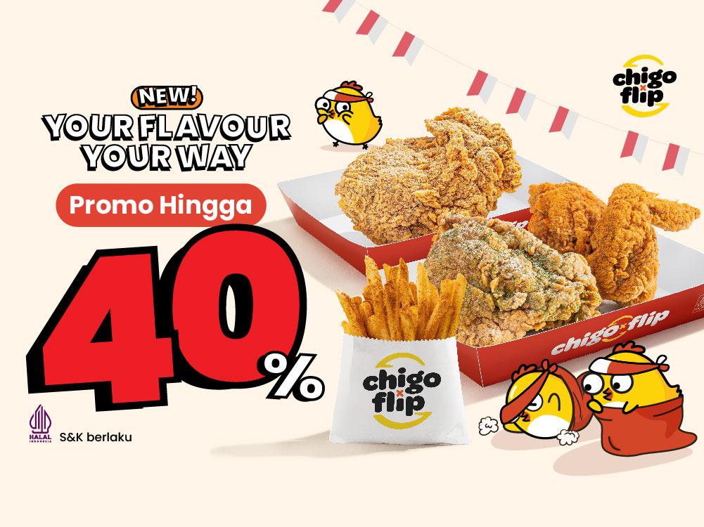 Chigo X Flip Burger, Ruko Kota Wisata - GoFood