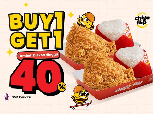 Chigo x Flip Burger, Singapore Station Adam Malik - GoFood