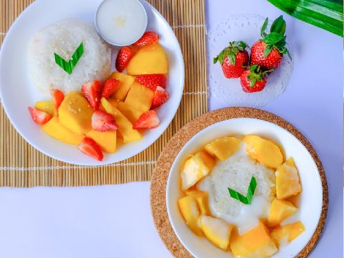 Kean Mango Sticky Rice, Sago Dessert, Es Teler, Babakan Sari