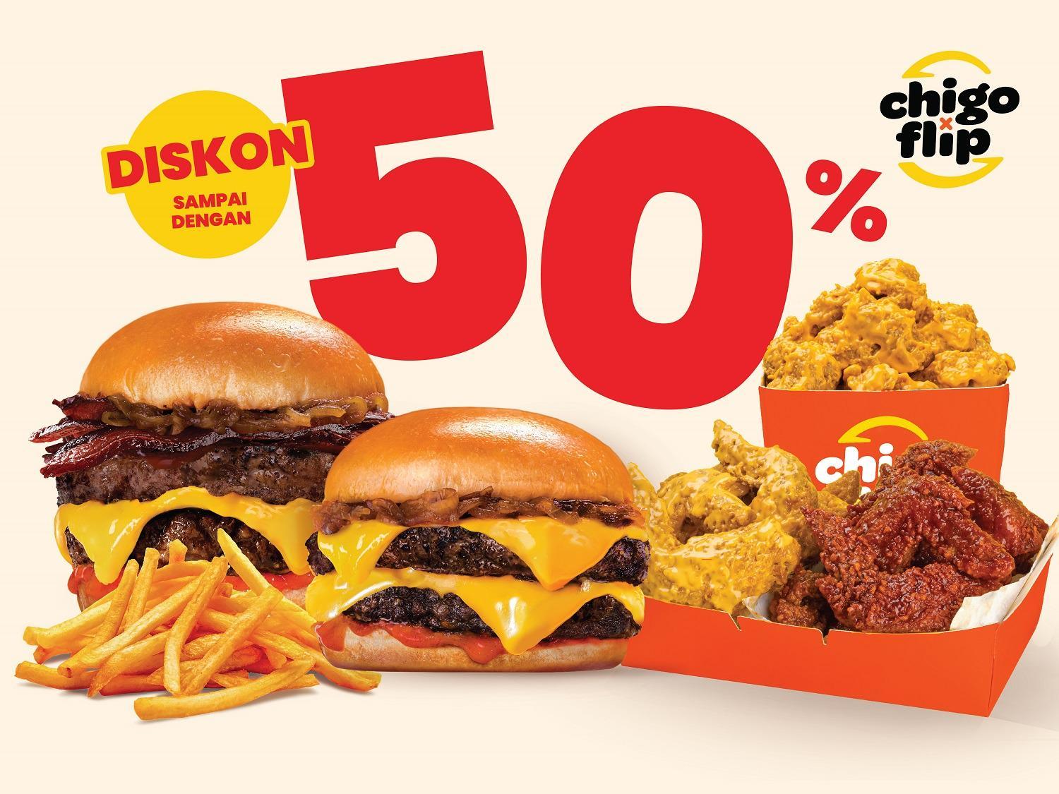 Chigo X Flip Burger, Ruko Rawamangun - GoFood