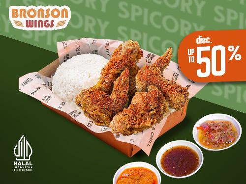 Bronson Wings, Chicken & Rice Bowl, Seturan - GoFood